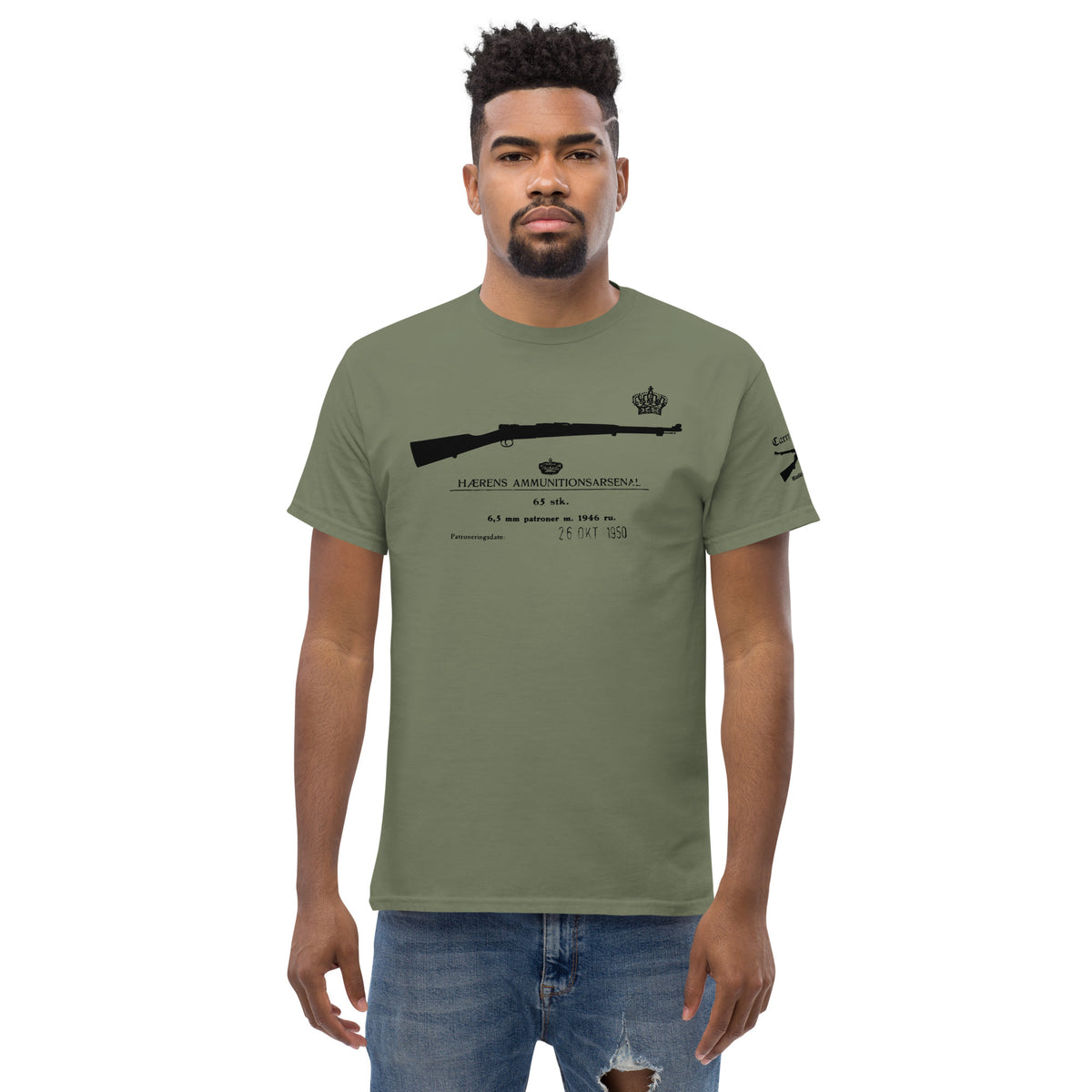 Swedish Mauser rifle cotton T-shirt - dark font – BadAce Tactical